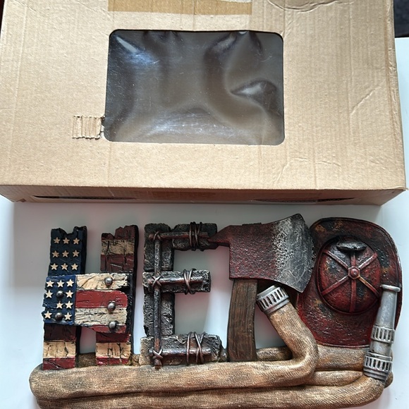 Accents | New 3d Resin Hero Wall Mount Fireman Sign | Poshmark